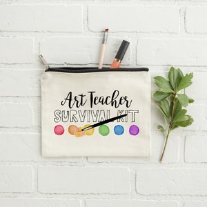 Art Teacher Gift, Art Teacher Bag, Art Teacher Survival Kit, Makeup Bag ...