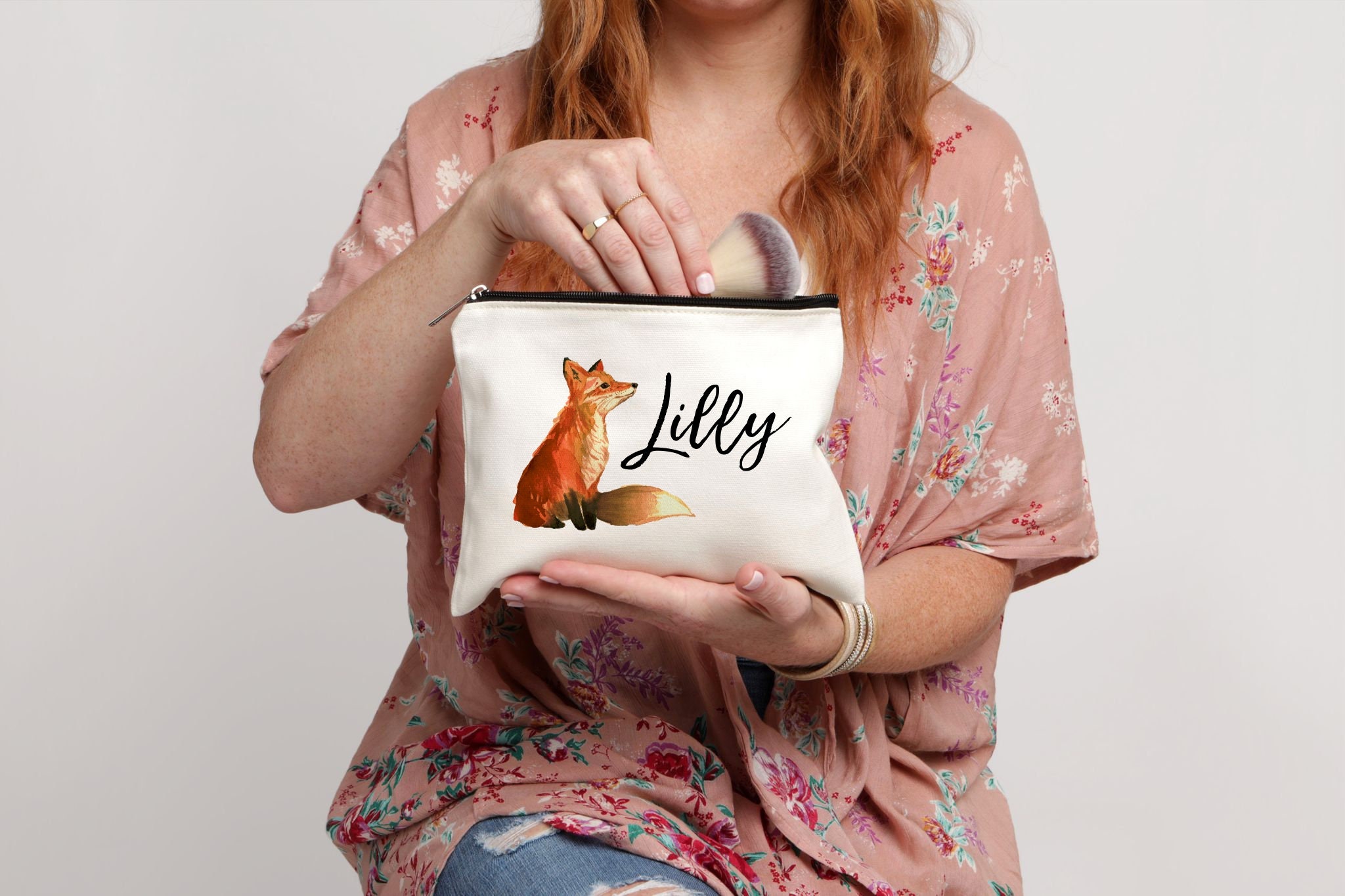 Toiletry Bag Personalized Makeup Bag Foxy Bag Travel Bag - Etsy
