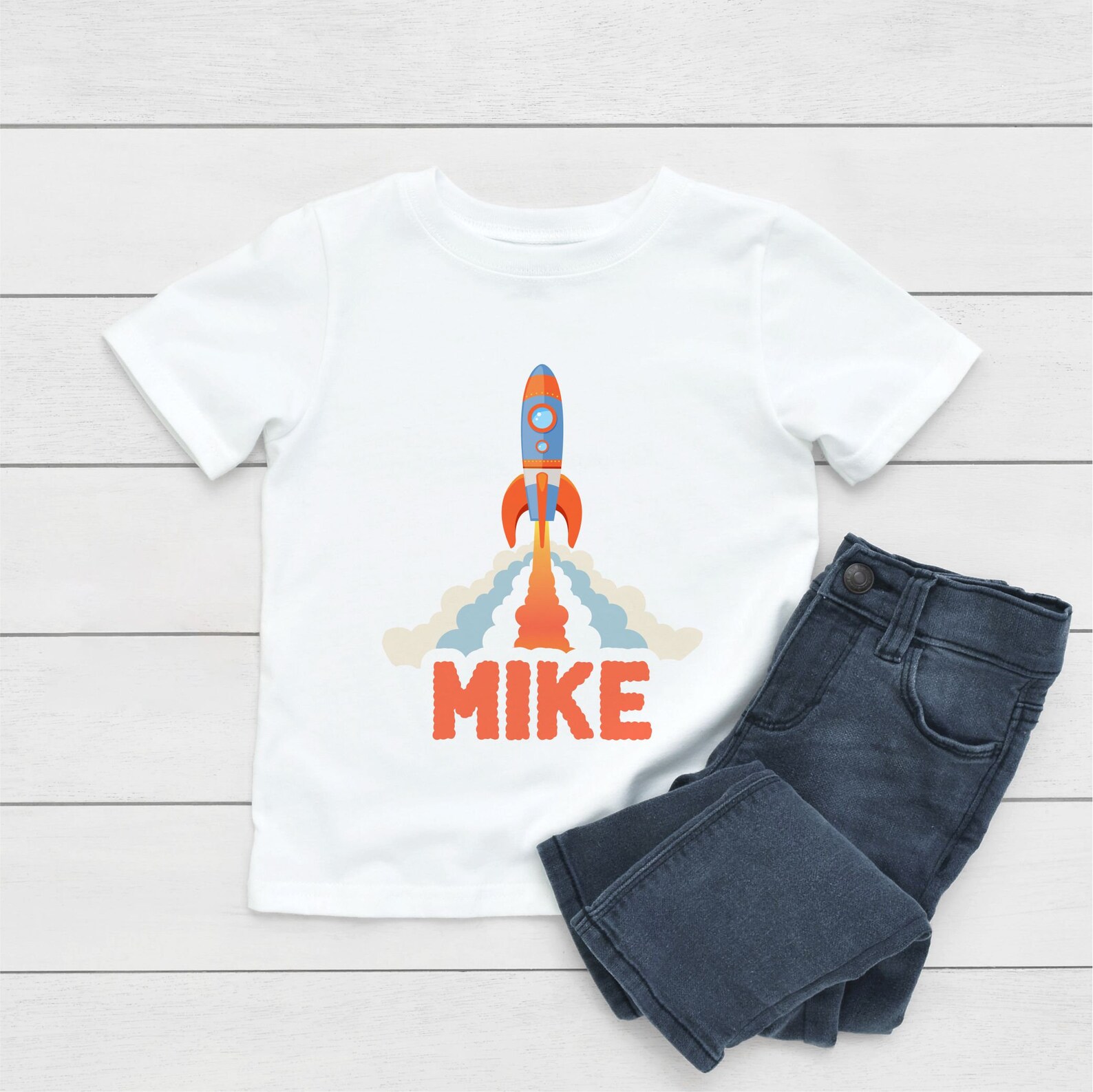 Rocket Shirt Personalized Kids Shirt Rocket Toddler Tee | Etsy