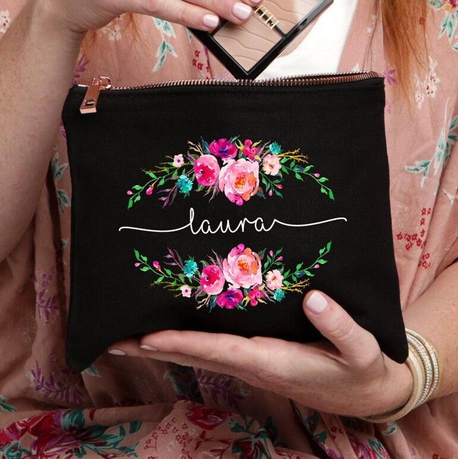 Best Friend Gift Makeup Case Personalized Makeup Bag - Etsy