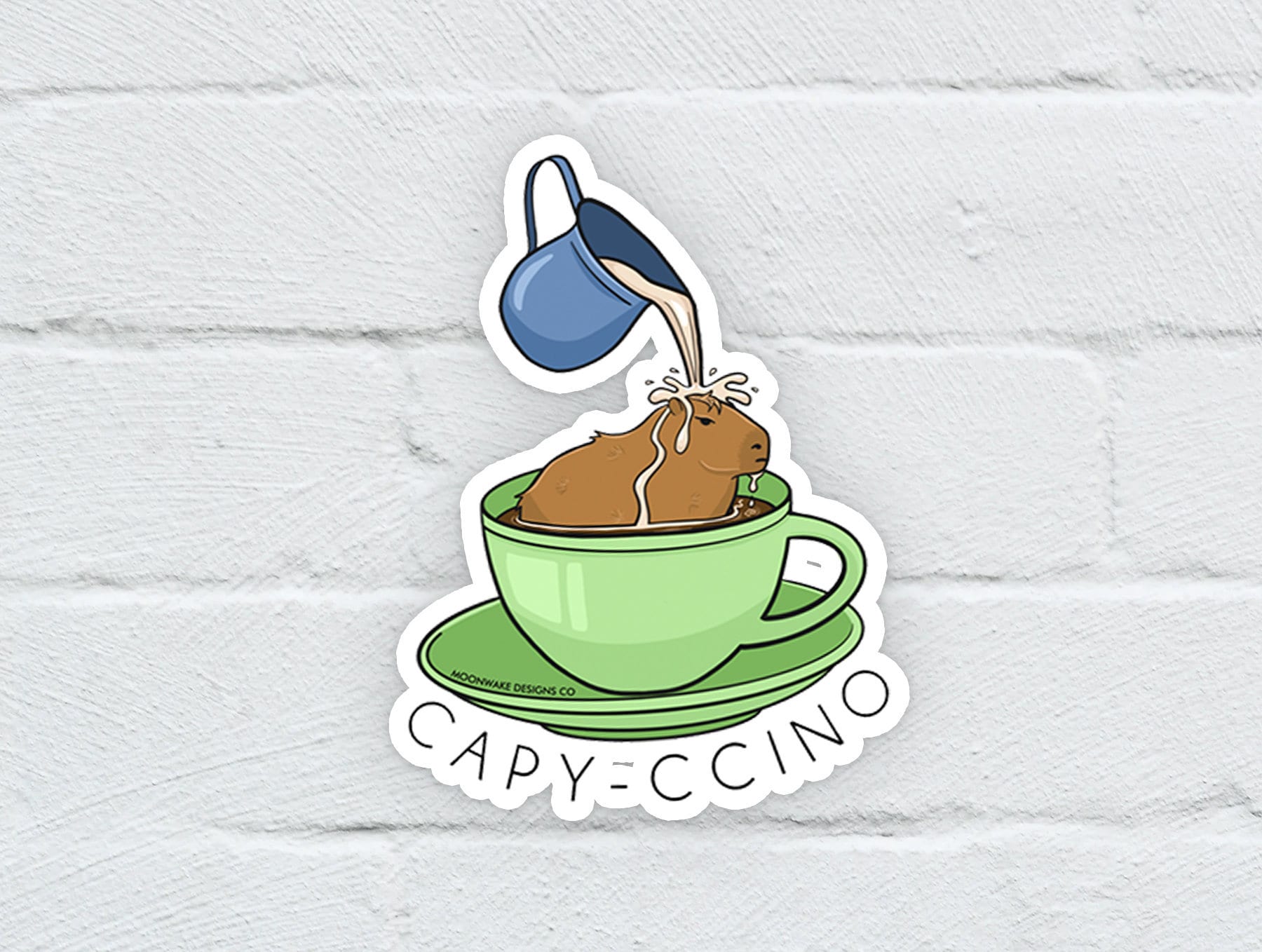 Cappuccino Sticker Capybara Gift Cute Animal Sticker - Etsy