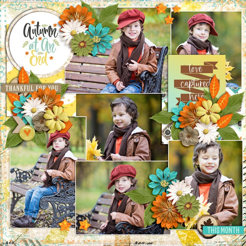 Word Strips Fall Digital Word Art Autumn Words Stickers Fall Phrases ...