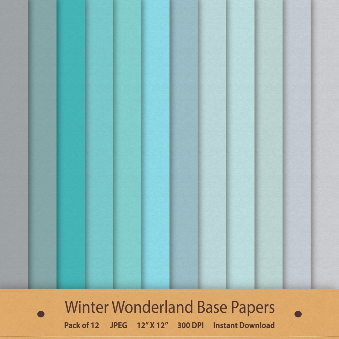 Winter Wonderland Base Papers Digital Scrapbook Background Textured ...
