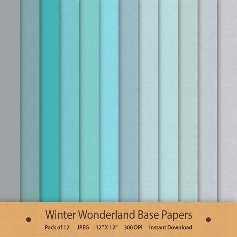 Winter Wonderland Base Papers Digital Scrapbook Background Textured ...