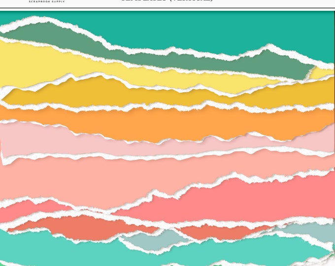 Digital Torn Edge, Torn Paper Border SVG, Ripped Paper Clip Art, Torn ...