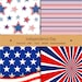 Independence Day Digital Paper: Patriotic America Fourth of July Stars ...
