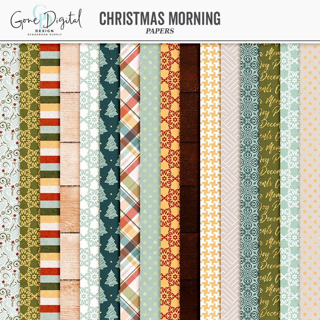 Digital Christmas Paper Christmas Pattern Scrapbook Paper Christmas ...