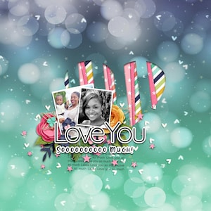 Love Digital Scrapbook Elements Valentine Clipart Digital Word Art ...