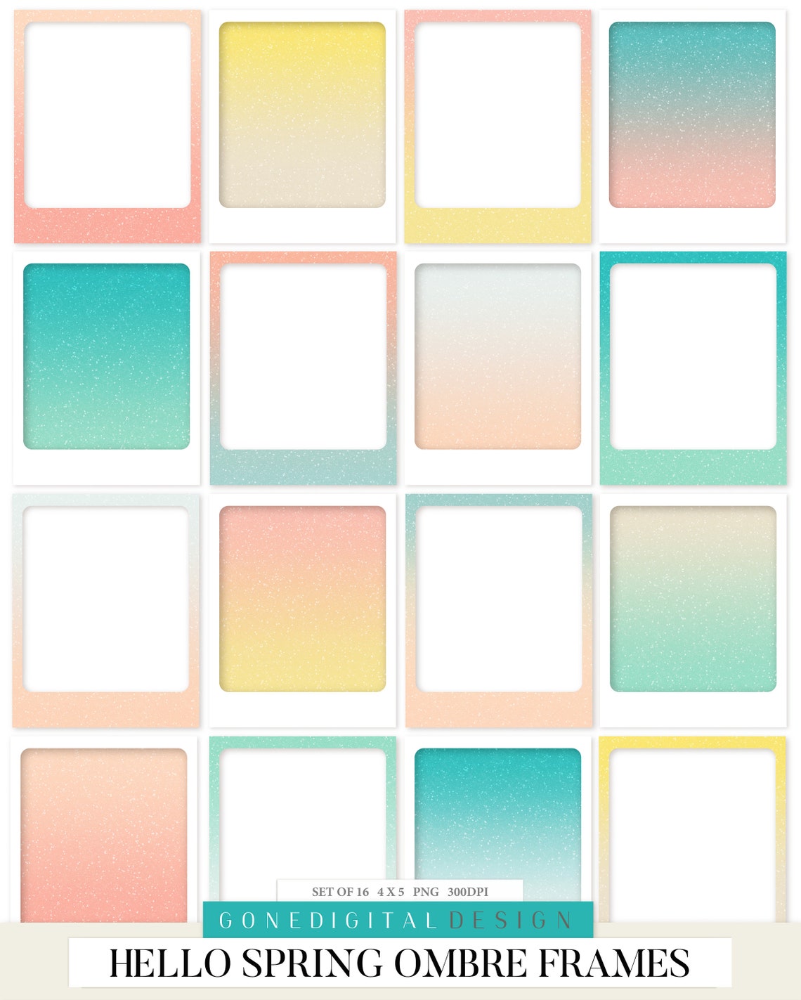 Spring Clipart Frames Spring Frames Glitter Frame Clipart Spring ...