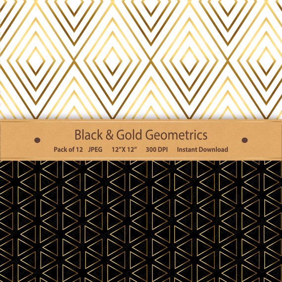 Paper, Party & Kids instant download print gold print gold effect paper ...