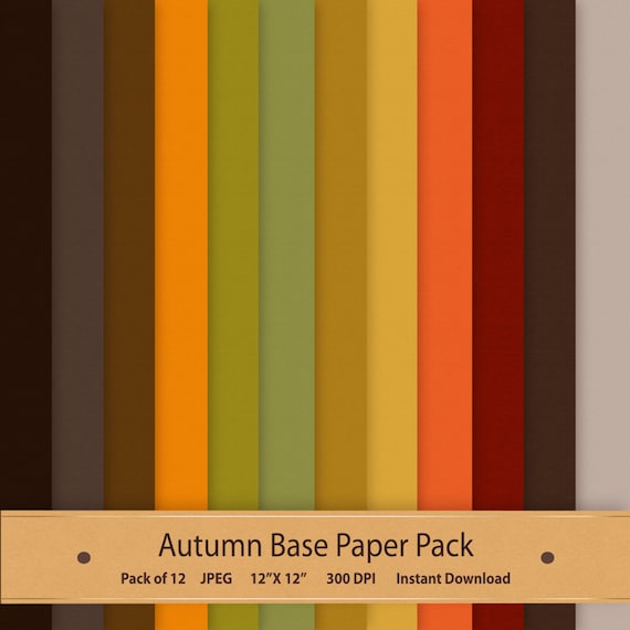 Autumn Base Paper Warm Autumn Colours Textured Scrapbook Paper Autumn ...