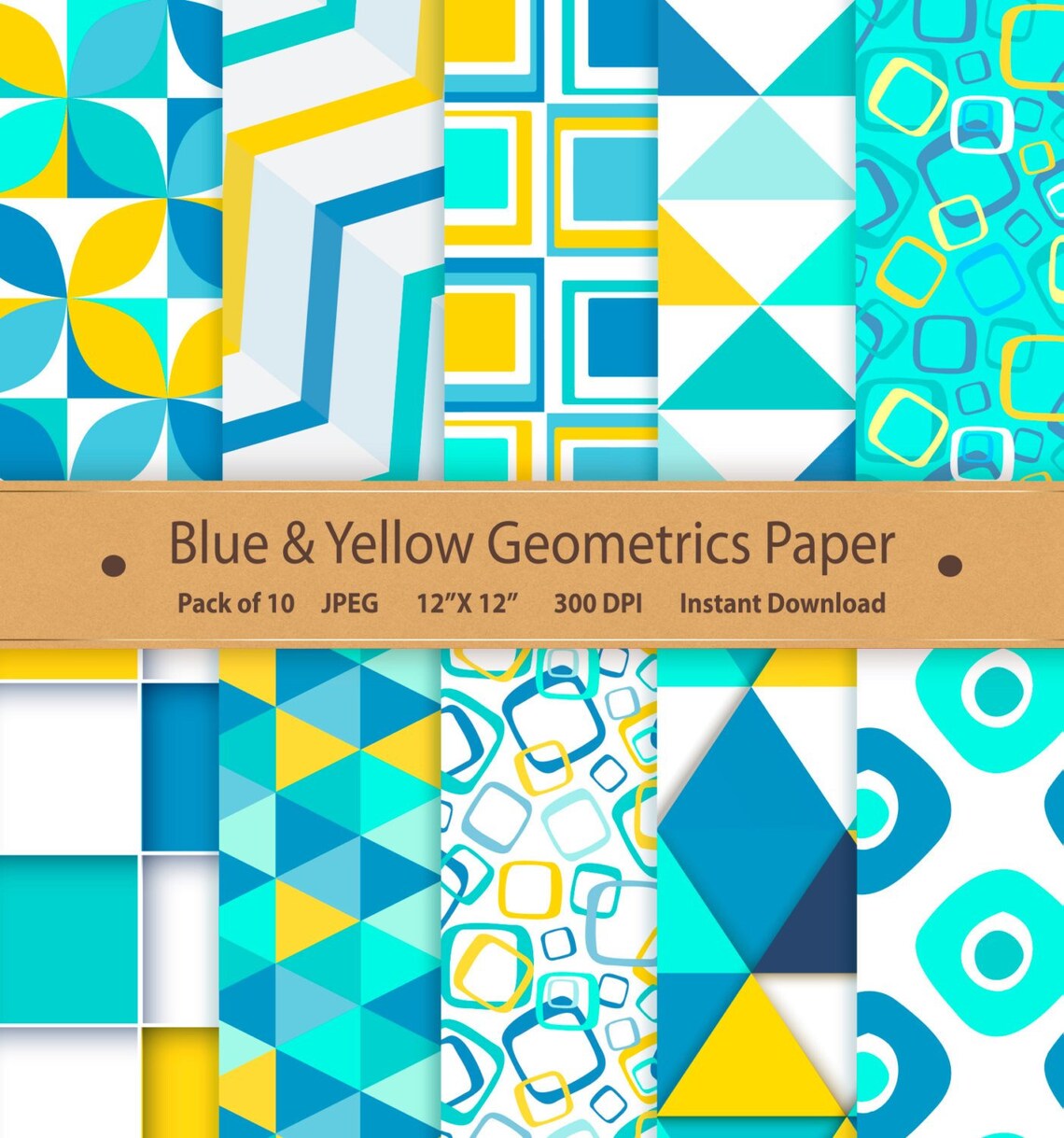 Digital Paper Purple Geometrics Digital Paper Pack 12x12 - Etsy