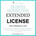 Unlimited Reproductions Extended License Commercial Use No Credit ...