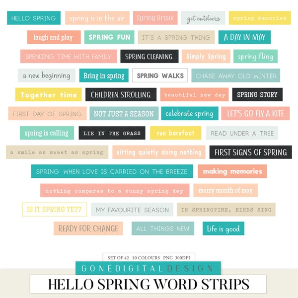 Spring Word Art - Etsy