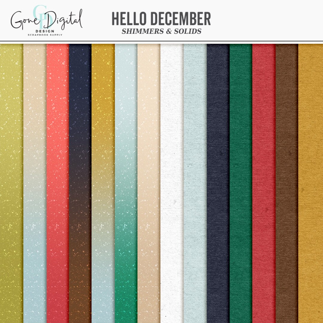 December Digital Cardstock Paper Glitter Texture Digital Christmas ...
