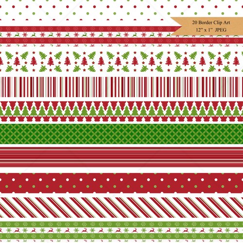 Christmas Border Clipart Holiday Borders Set Border - Etsy