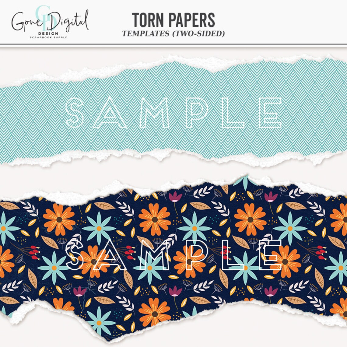 Torn Paper Edges Digital Paper Template Ripped Paper PNG Photoshop ...
