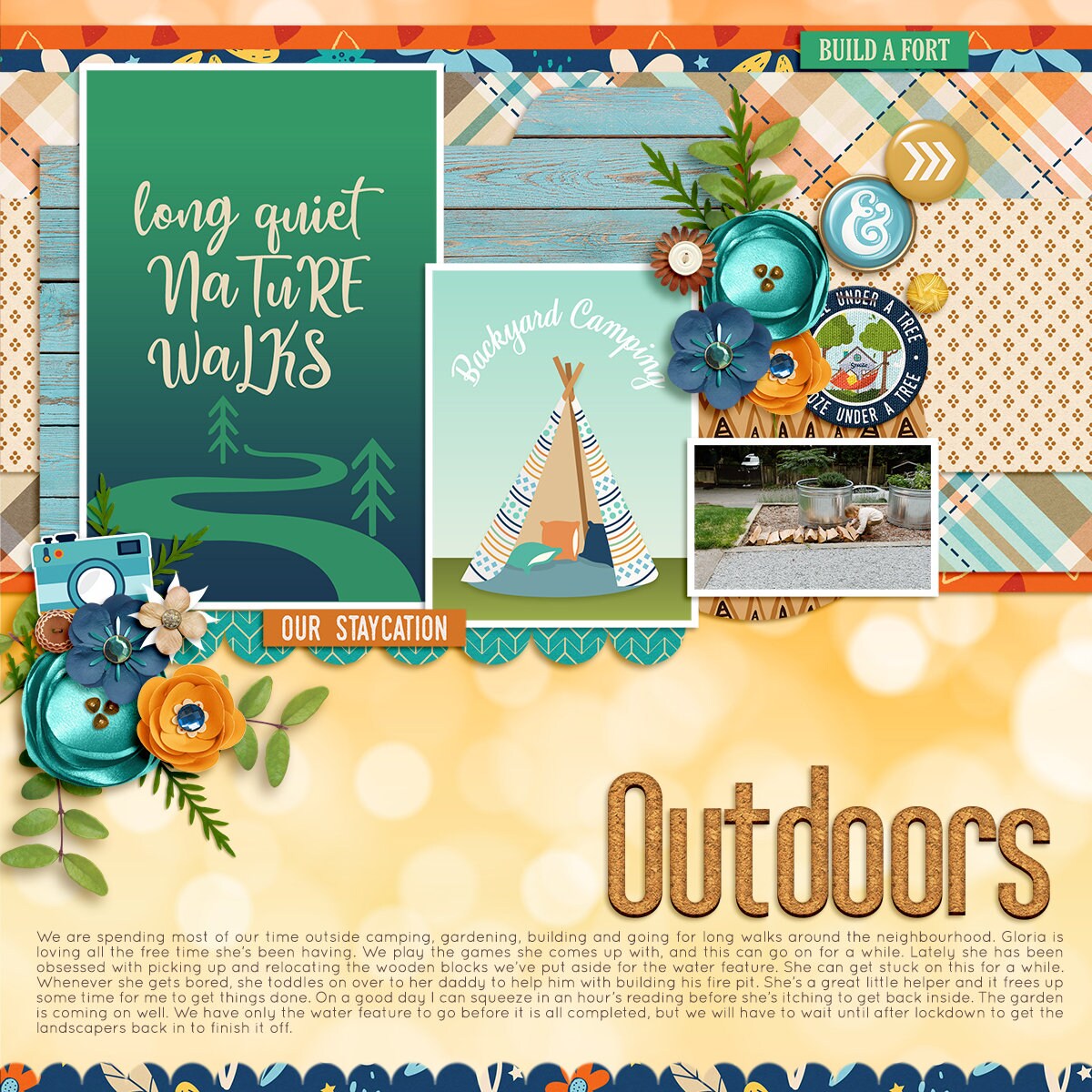 Summer Staycation Vacation Digital Paper Summer Patterns Digital Summer ...