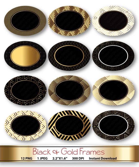 Digital Frame Clipart Frames Gold Frame Digital Scrapbook Frames Clip ...