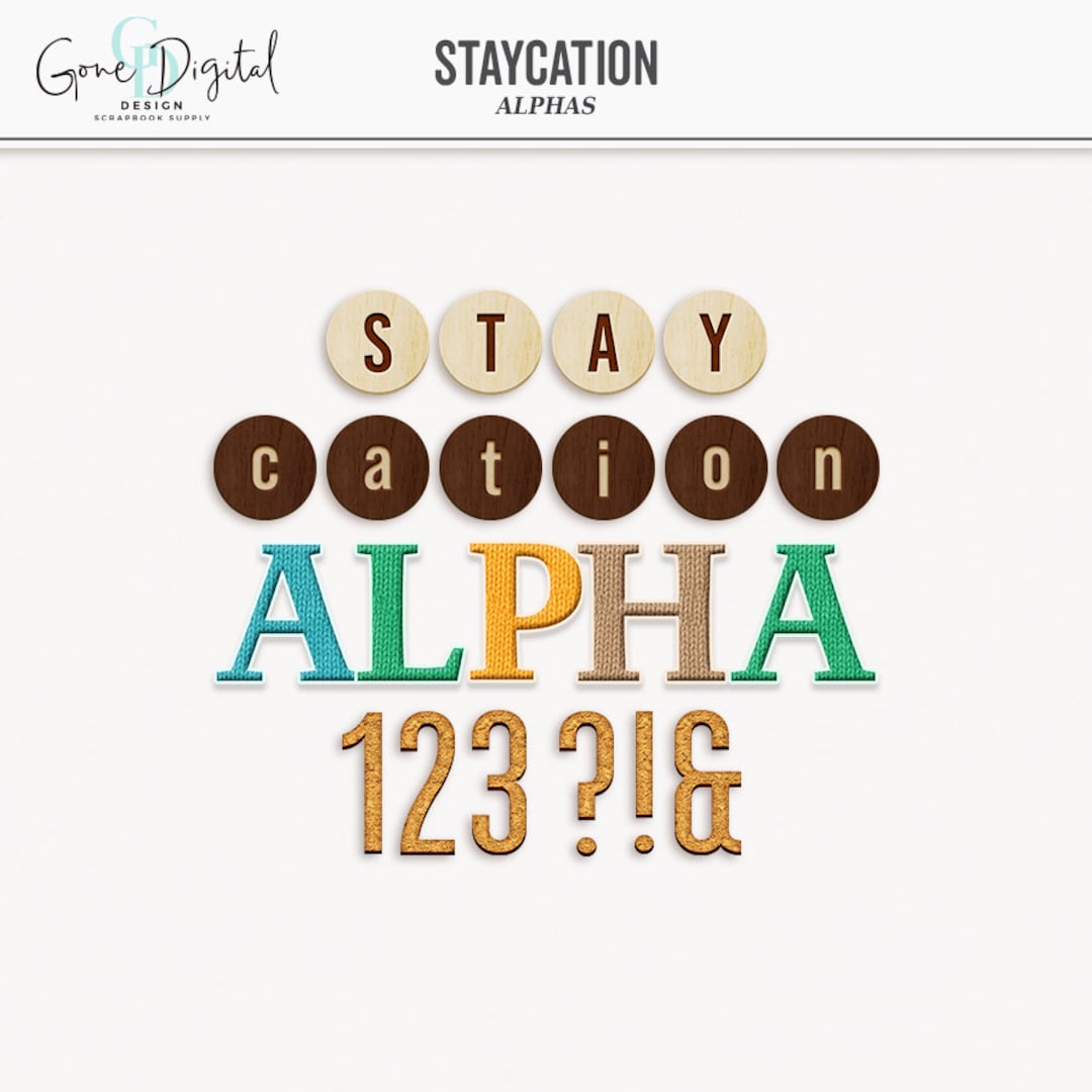 Digital Summer Staycation Summer Alphabet PNG Digital Alphabet Clip Art ...