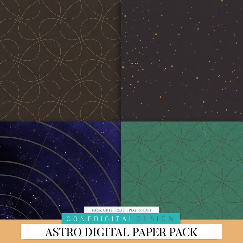 Astronomy Digital Paper Constellation Paper Pattern Stars Space Pattern ...