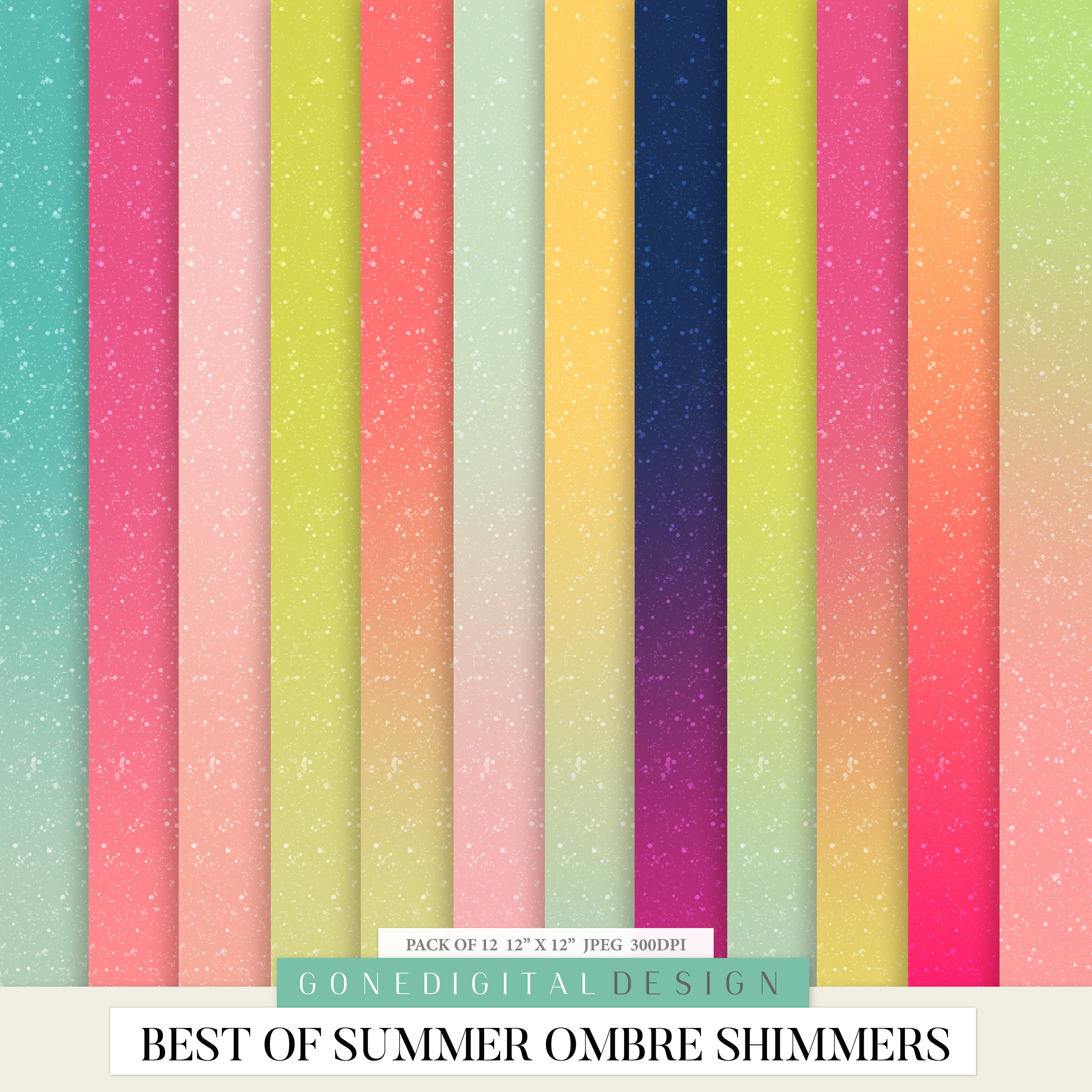 Summer Digital Shimmer Paper Summer Paper Summer Pattern Glitter ...