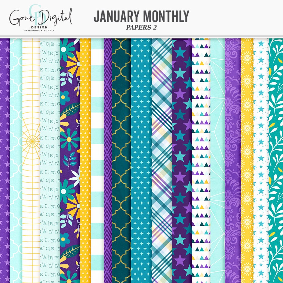 Digital Scrapbook Paper Pattern Illustration Floral Pattern Digital ...