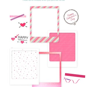 Valentine Frame Digital Clipart I Love You Digital Frame Pink Frame ...