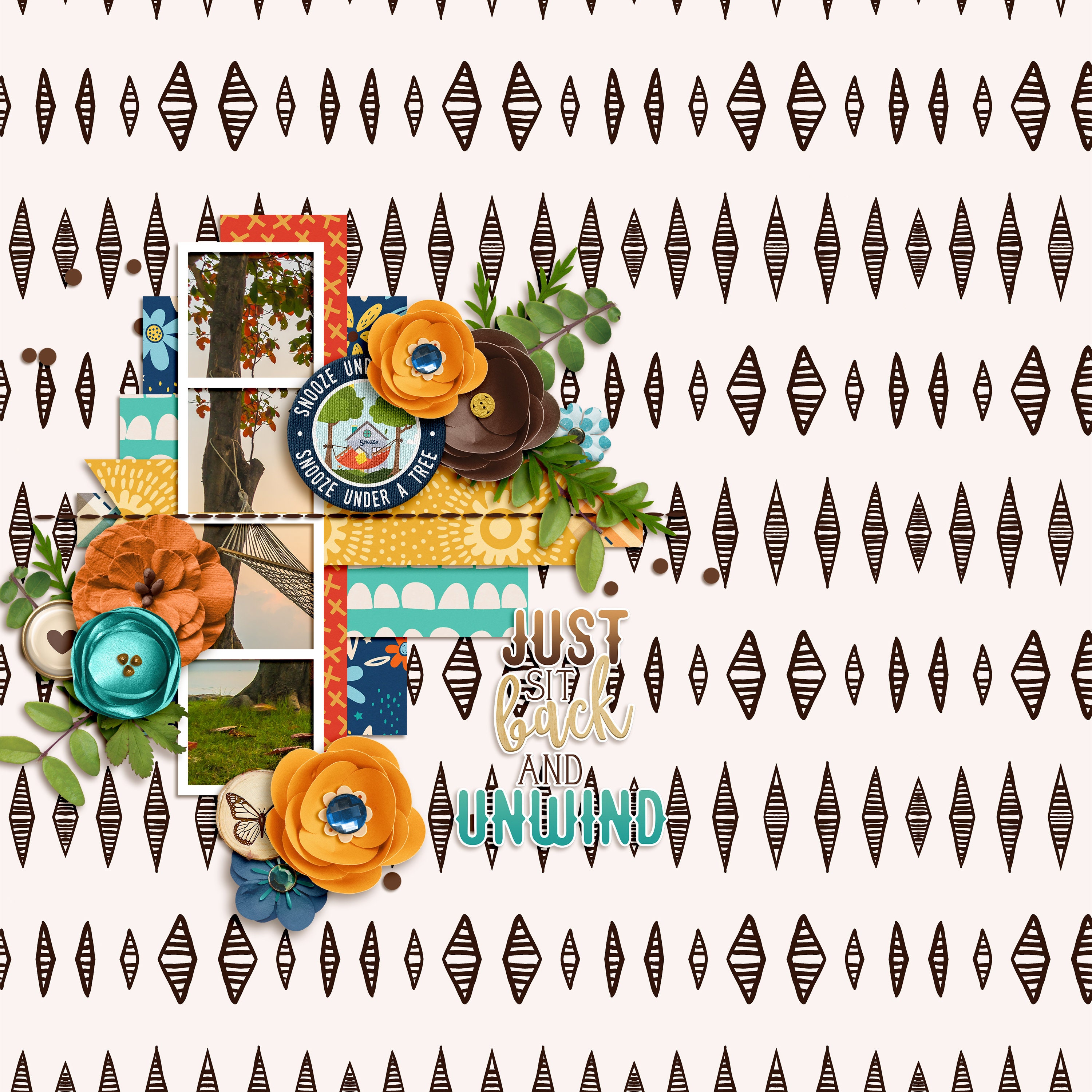 Summer Staycation Vacation Digital Paper Summer Patterns Digital Summer ...