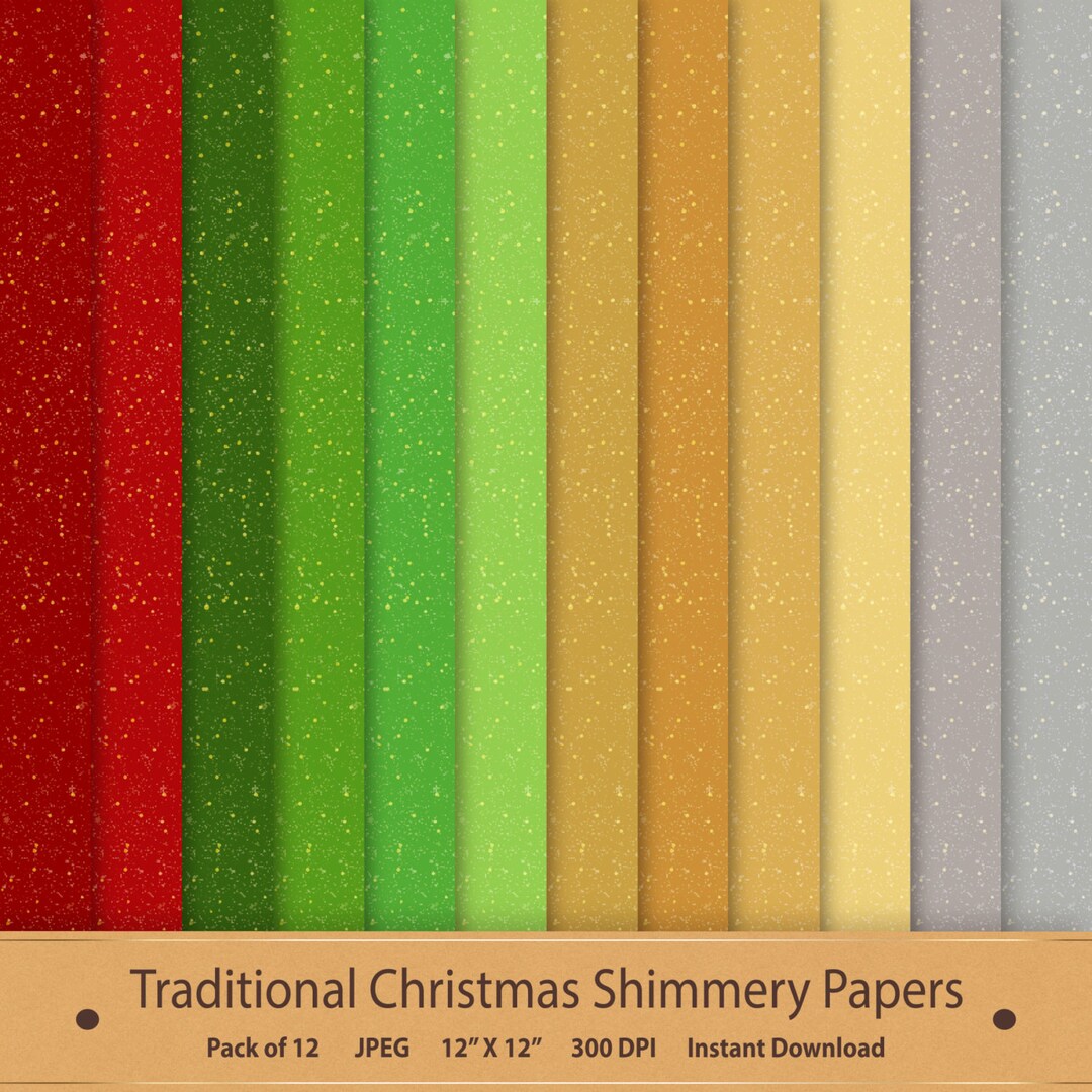 Christmas Glitter Digital Paper: Red, Green, Brown, Grey (digital ...