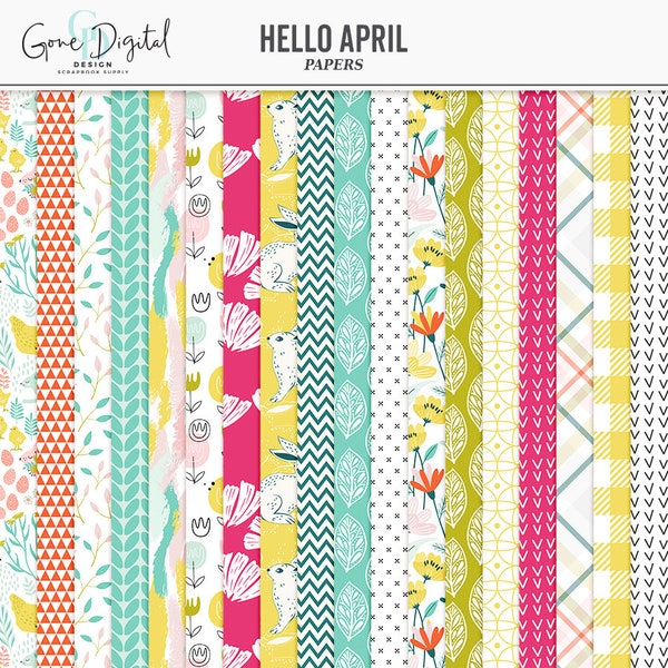 Bunny Digital Papers - Etsy