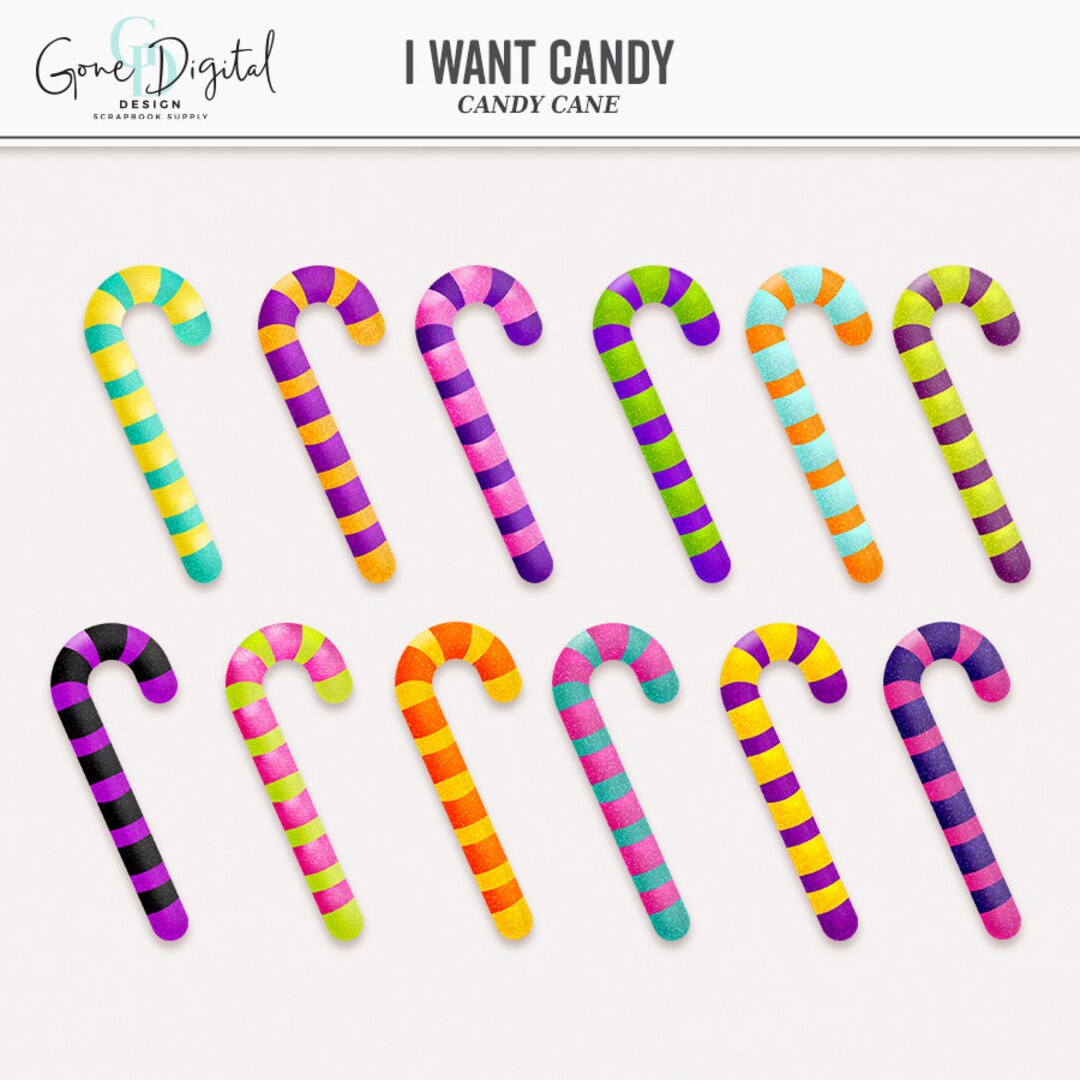Digital Halloween Candy PNG Halloween Sweets Clipart Candy Cane Clipart ...