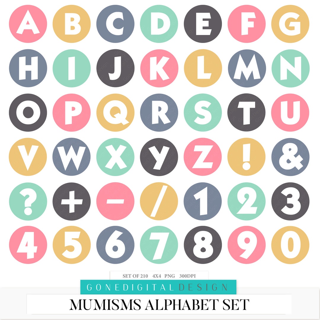 Digital Mom Clip Art Mom Letters Alphabet Mumisms Mum Clipart Download ...