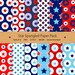 Patriotic USA Digital Paper Fourth of July America Independence Day ...