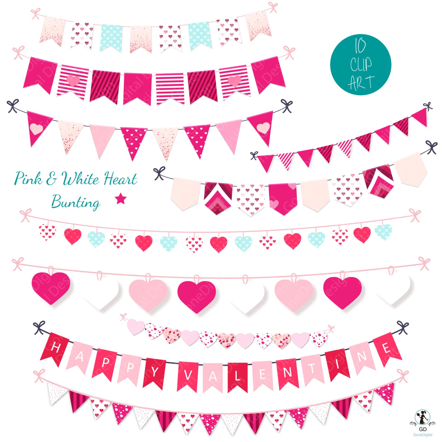 Valentine Banner Clip Art