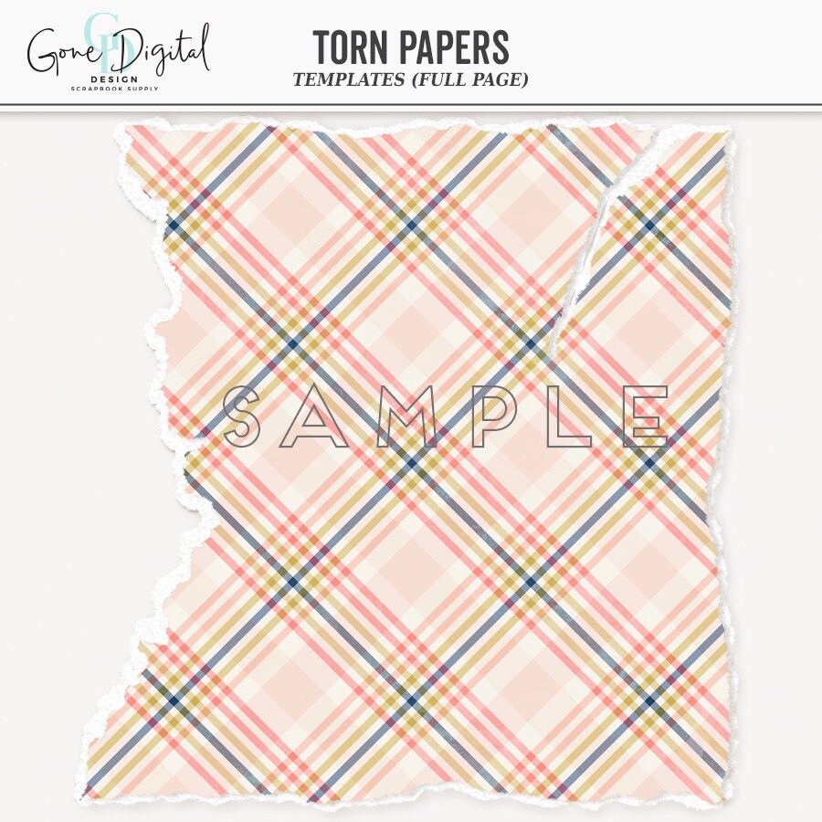 Digital Torn Paper Template Fully Torn Paper Edges PSD Photoshop File ...