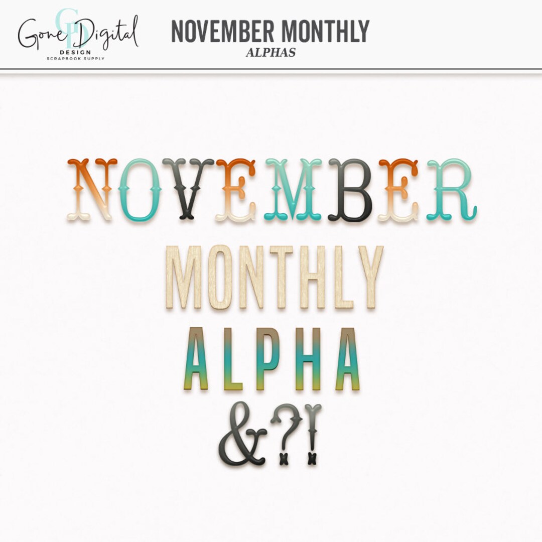 Autumn Alphabet Clipart: Fall PNG Letter Stickers (digital Download) - Etsy