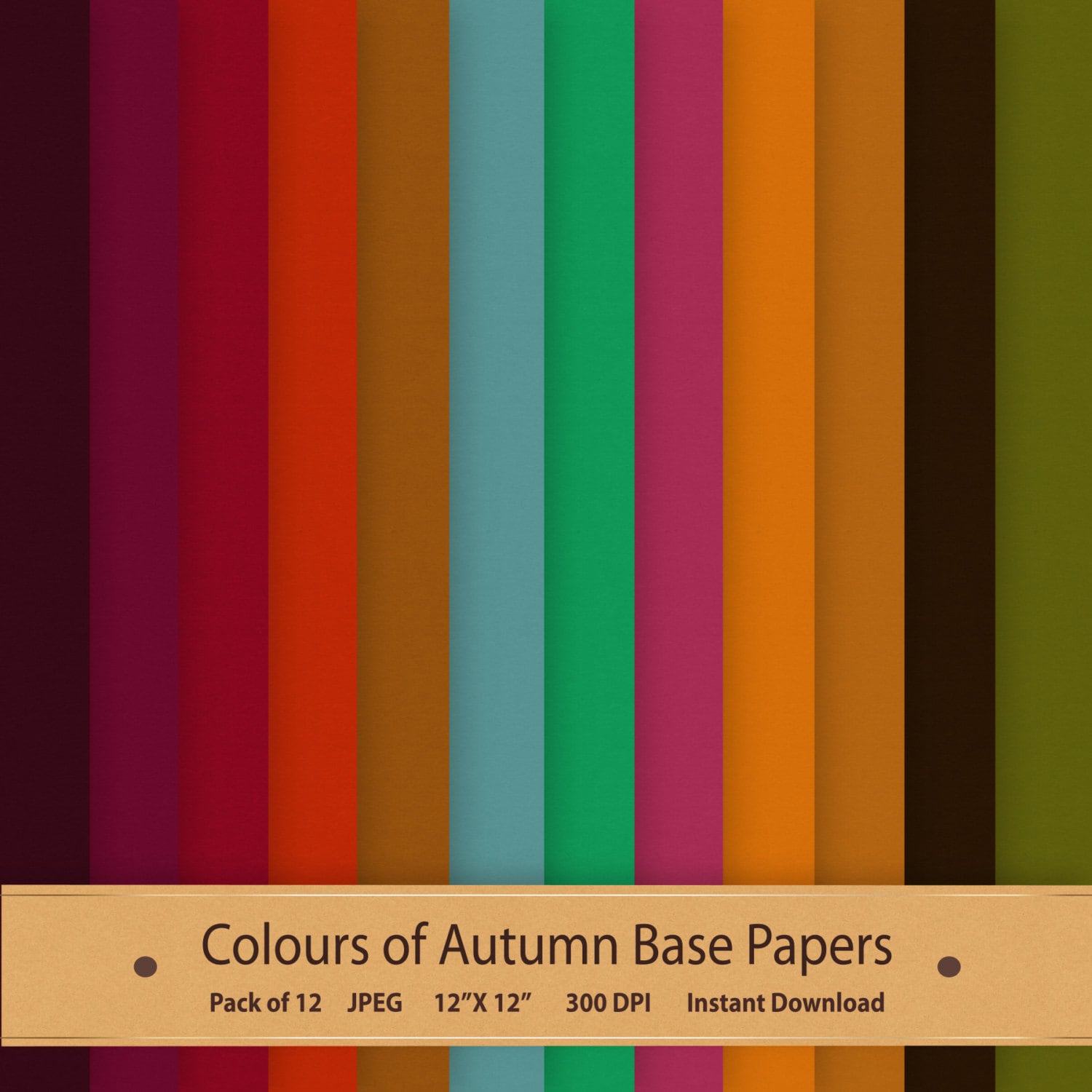 Colours of Autumn Base Papers Autumn Scrapbook Backgrounds Digital ...