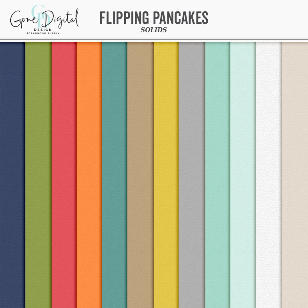 Pancake Digital Cardstock Texture Digital Scrapbook Solid Papers Food ...