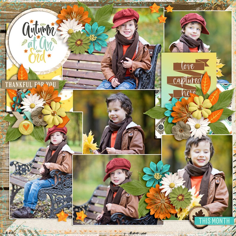 Autumn Digital Fall Clipart Fall Scrapbook Elements Fall Illustration ...