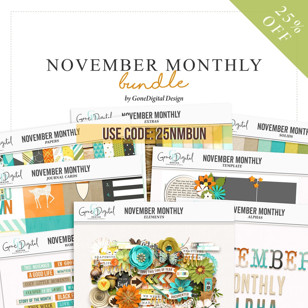 Digital Autumn Bundle Fall Clipart Fall Bundle Fall Illustration Fall ...