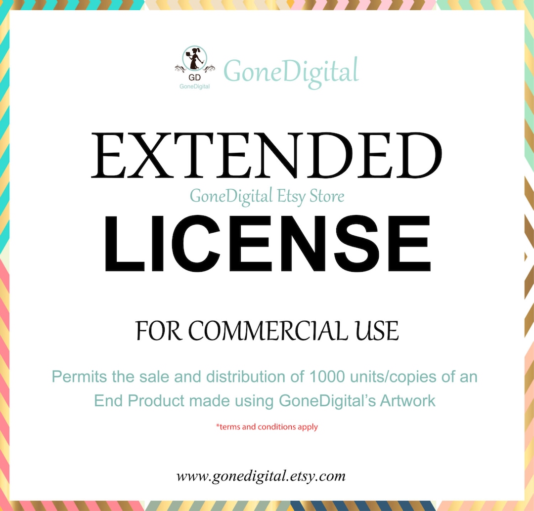 Commercial Use Extended License: 1000 Units (digital Download) - Etsy