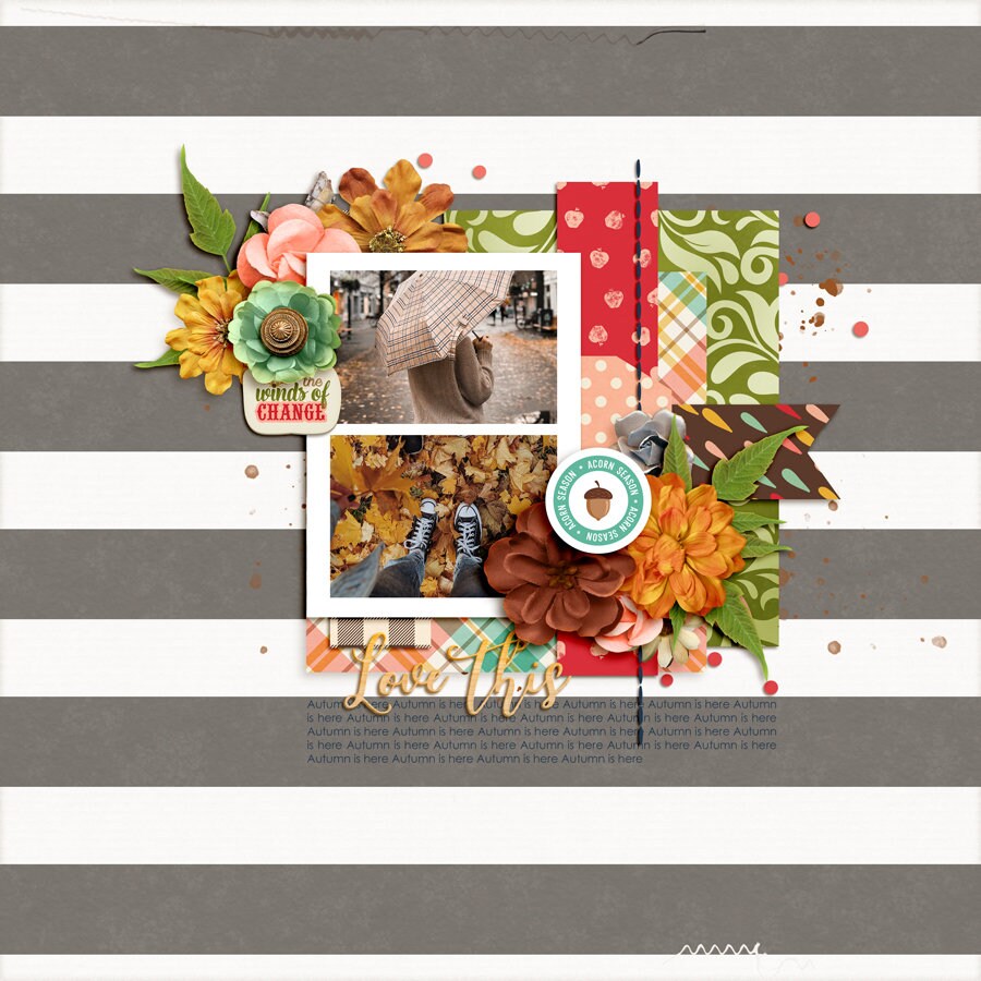 Fall Digital Autumn Clipart Fall Scrapbook Elements Fall - Etsy