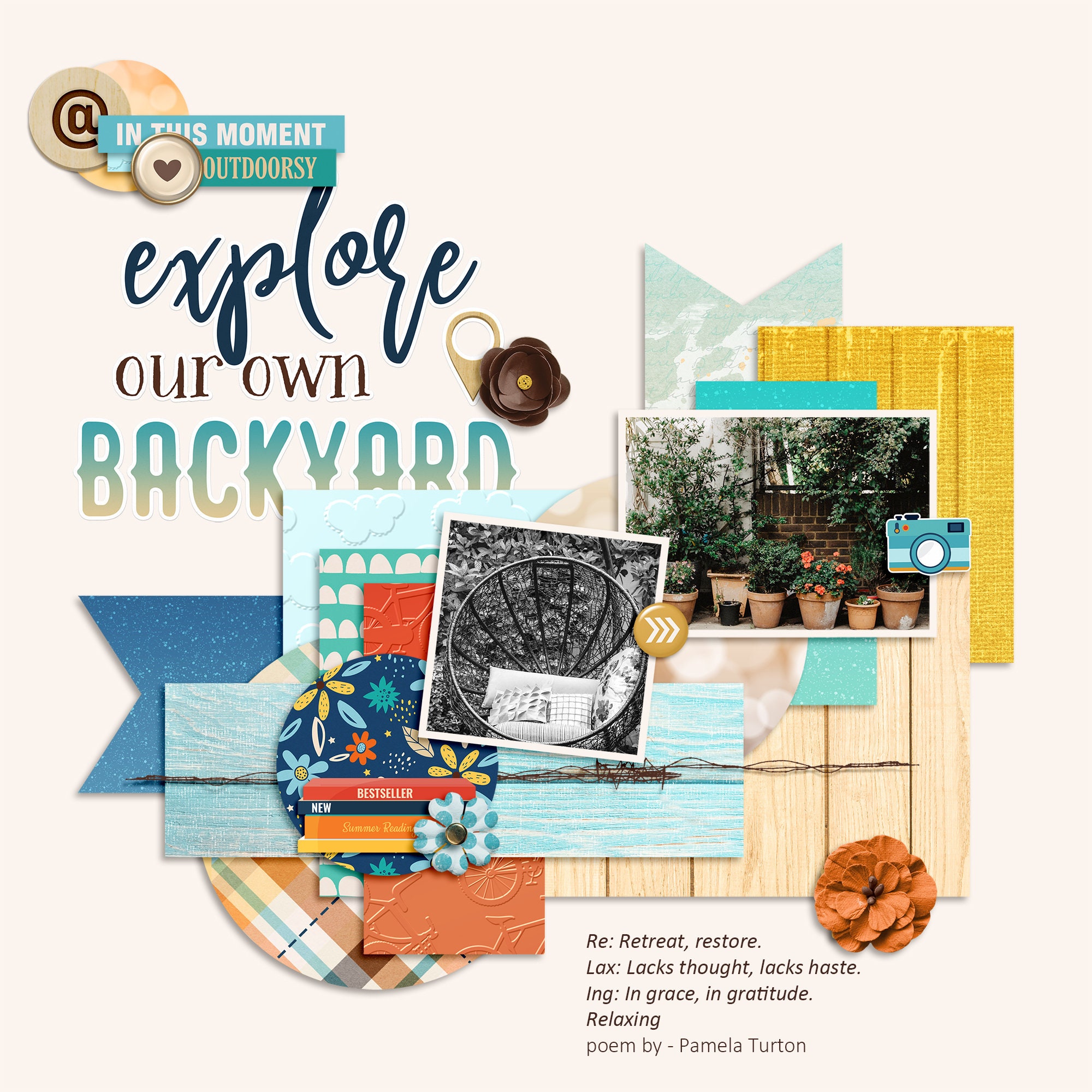 Summer Staycation Vacation Digital Paper Summer Patterns Digital Summer ...