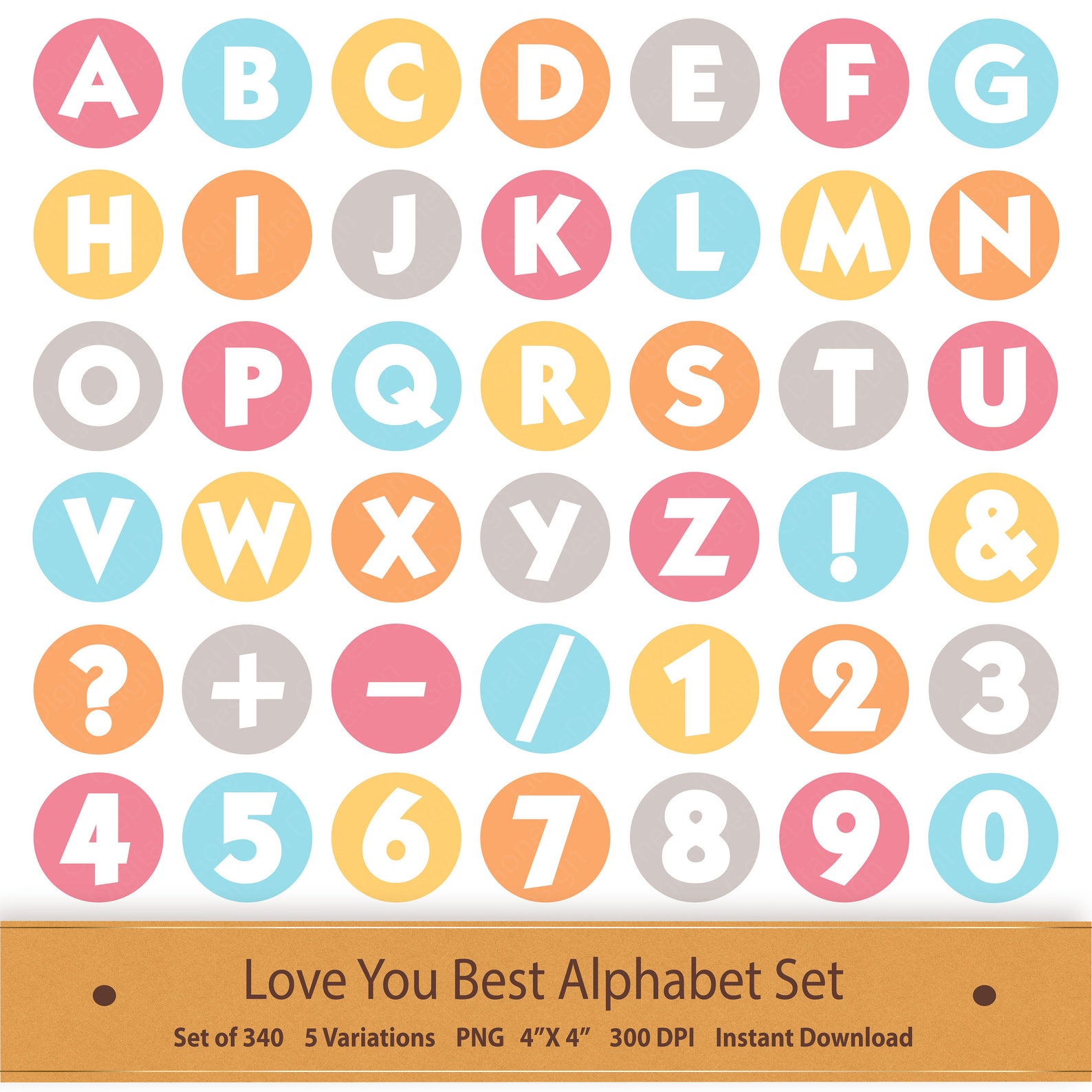 Valentine Digital Alphabet Love Printable Letter Love Clipart | Etsy