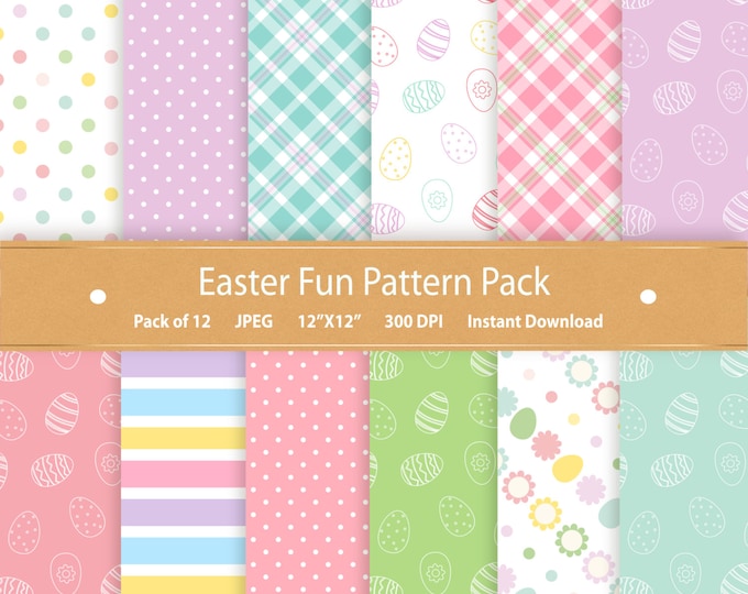 Easter Digital Paper Pack Easter Paper Easter Scrapbook - Etsy
