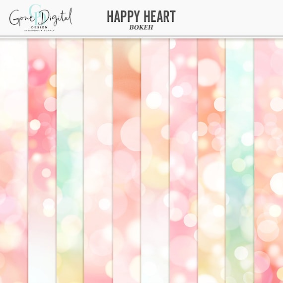 Bokeh Digital Paper Love Digital Ombre Paper Bokeh Background Scrapbook ...
