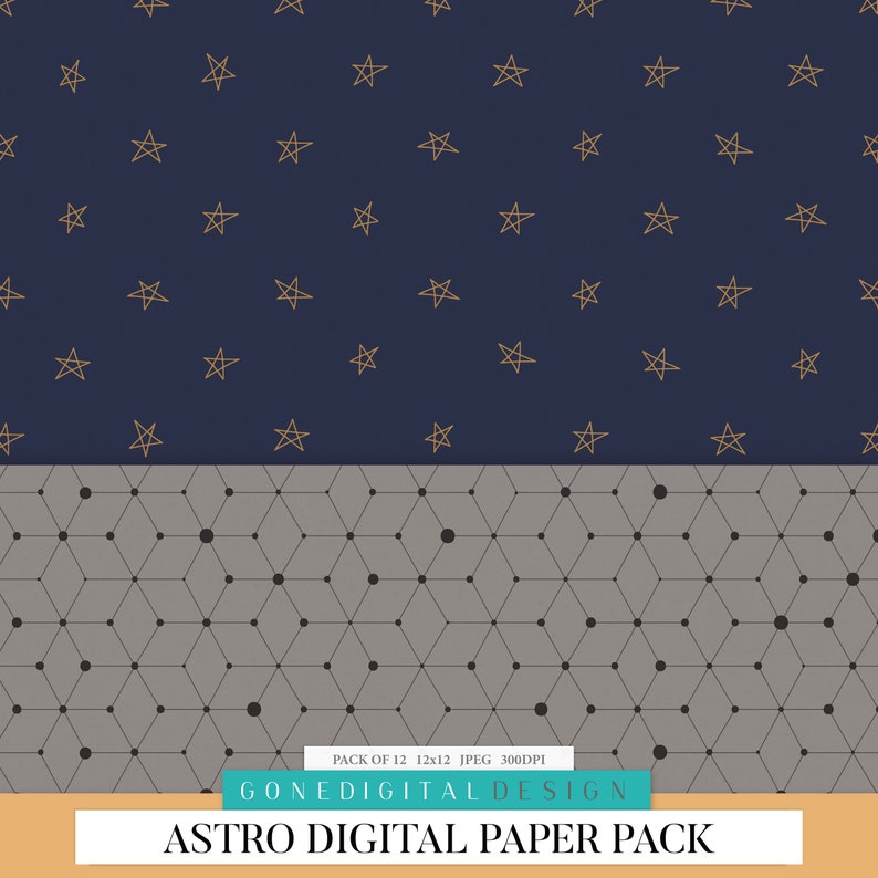 Astronomy Digital Paper Constellation Paper Pattern Stars Space Pattern ...