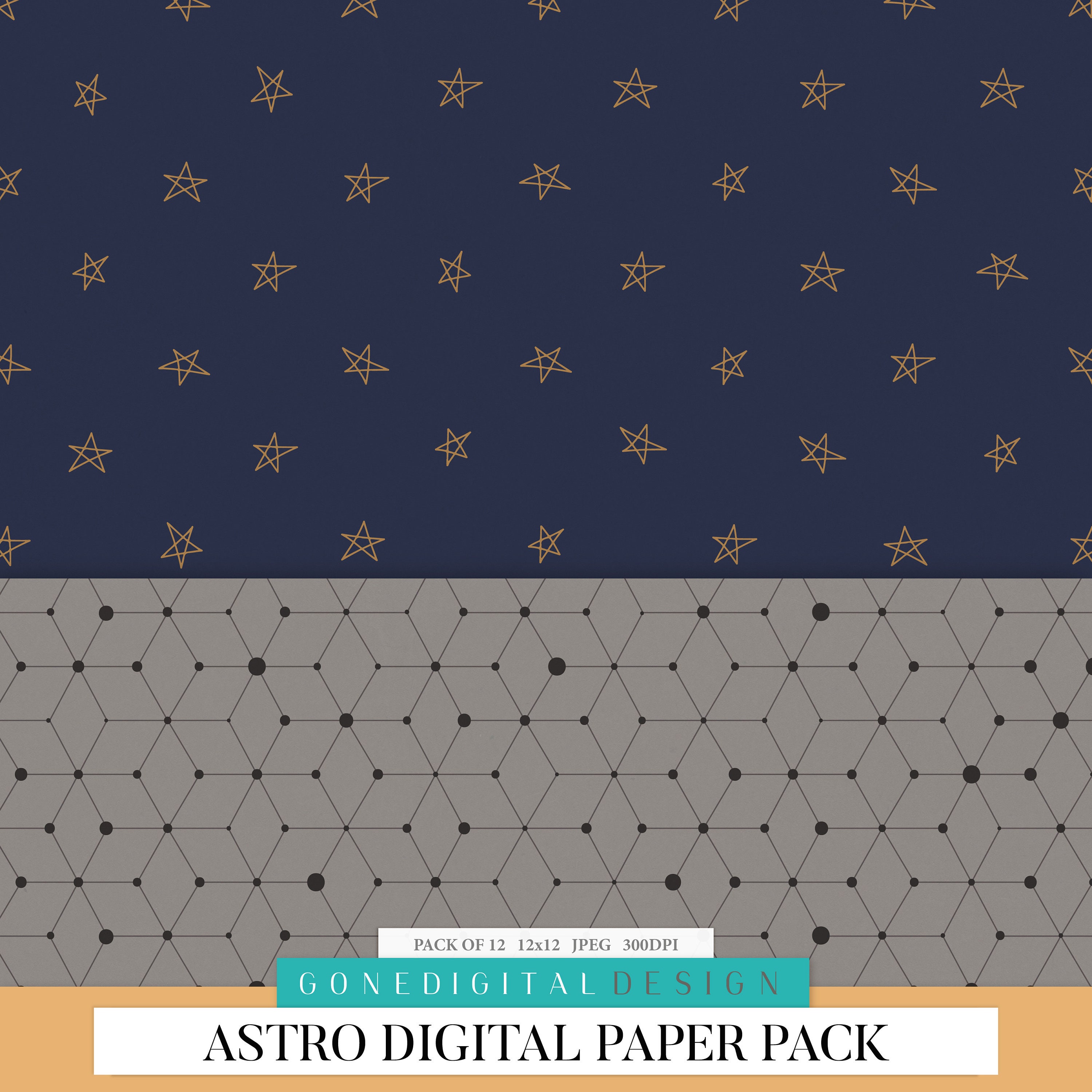 Astronomy Digital Paper Constellation Paper Pattern Stars Space Pattern ...