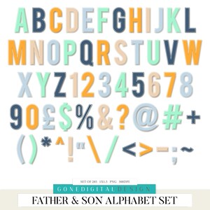Digital Dad Alphabet Printable Letter Clipart Father Clipart Scrapbook ...